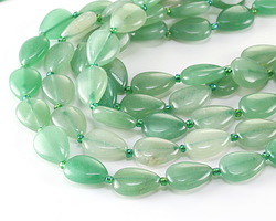 Green Aventurine Flat Teardrop 18x13mm