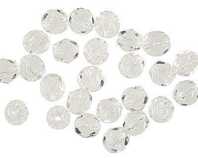 Czech Glass Crystal Fire Polished Round 6mm